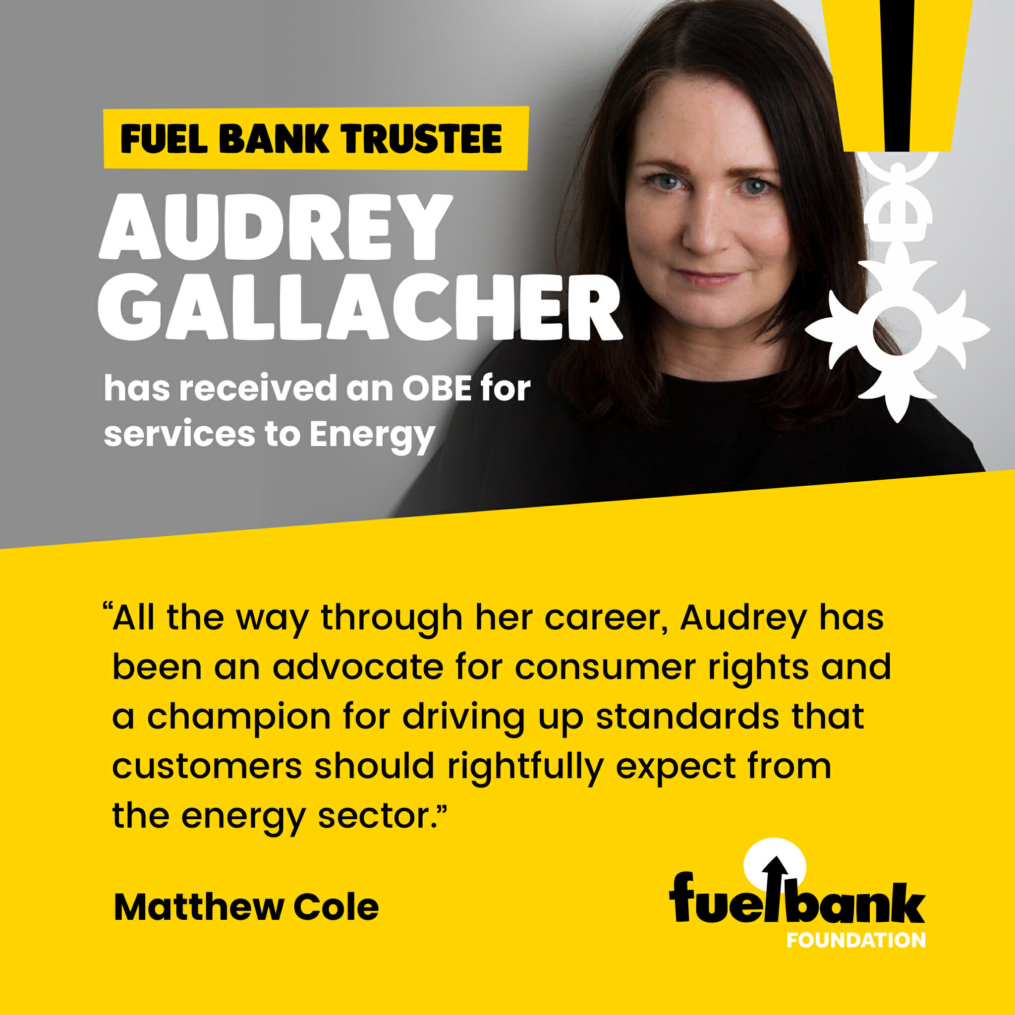 FBF Trustee awarded OBE | Fuel Bank Foundation